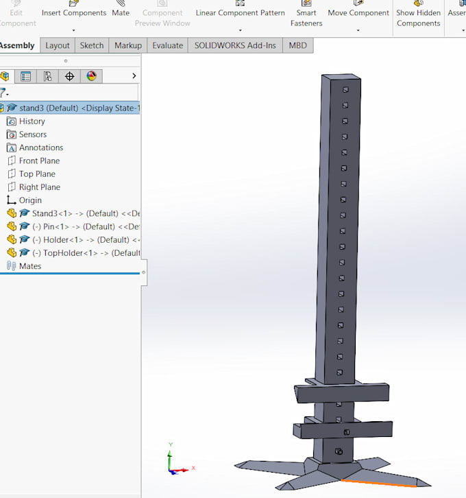 Design a simple part in solidworks by Stellarworks | Fiverr