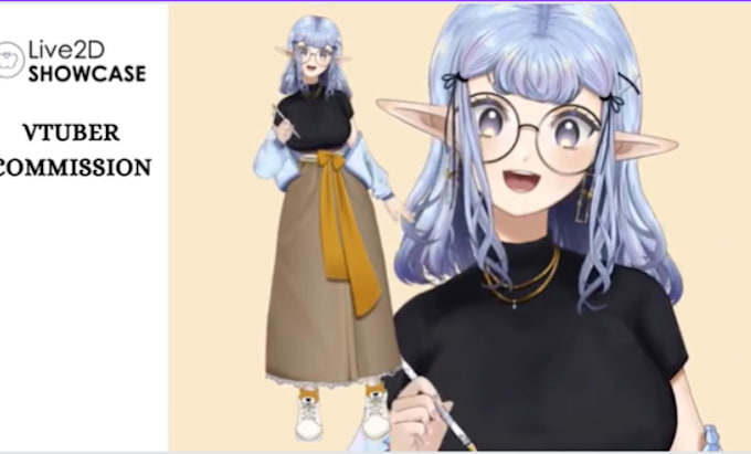 Draw and rig live2d vtuber model, 2d vtuber design, anime, live2d ...