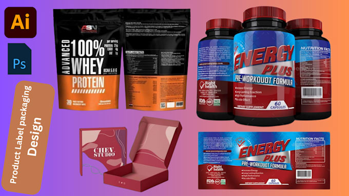 Custom product packaging design, product label design, supplement label ...
