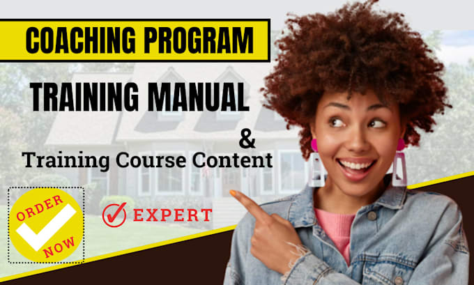 Create online course content lesson plan coaching program training course manual by Faithmark001 ...