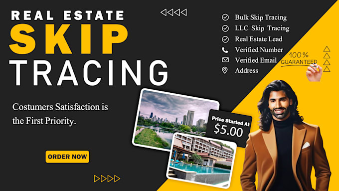 Do skip tracing for real estate using tloxp,been verified,lexisnexis, intelius by Saad_mian7 ...