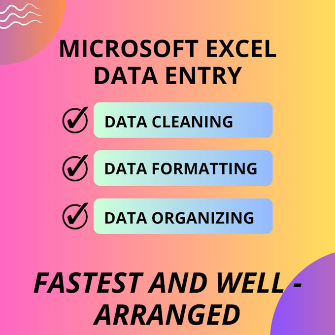 Do excel cleaning formatting of data entry fastest and organized way by ...