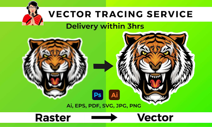 Vectorize, raster logo image to vector tracing within 3 hours by ...