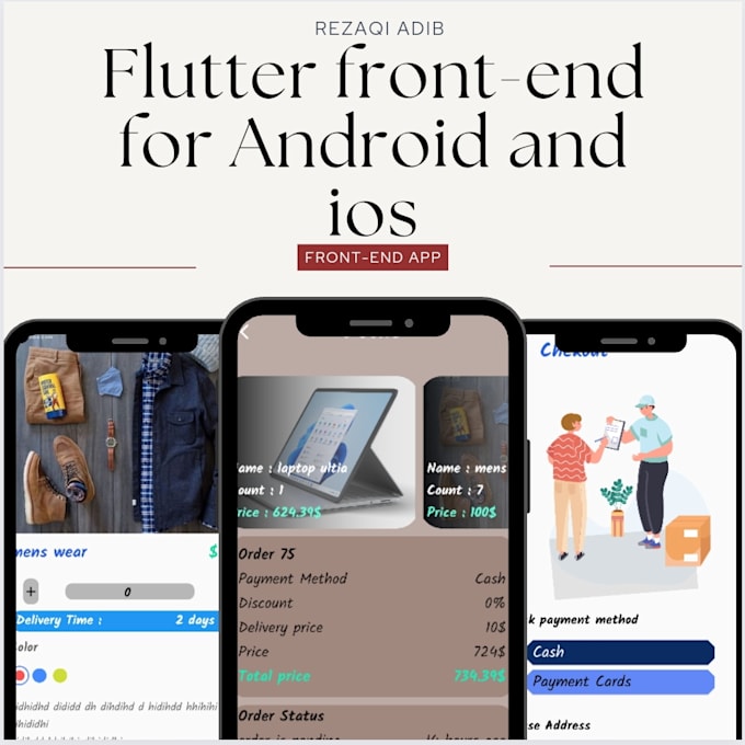 Develop front end ui for android and ios apps with flutter by Rezaqi ... Develop front end ui for android and ios apps with flutter by Rezaqi ...