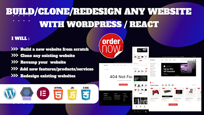 Build and revamp any wordpress and react website by Masterchinedum | Fiverr