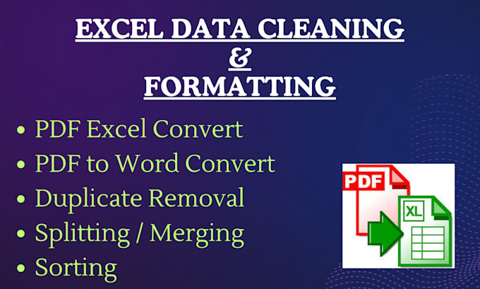 Clean, merge, split and format excel data by Siva1980 | Fiverr