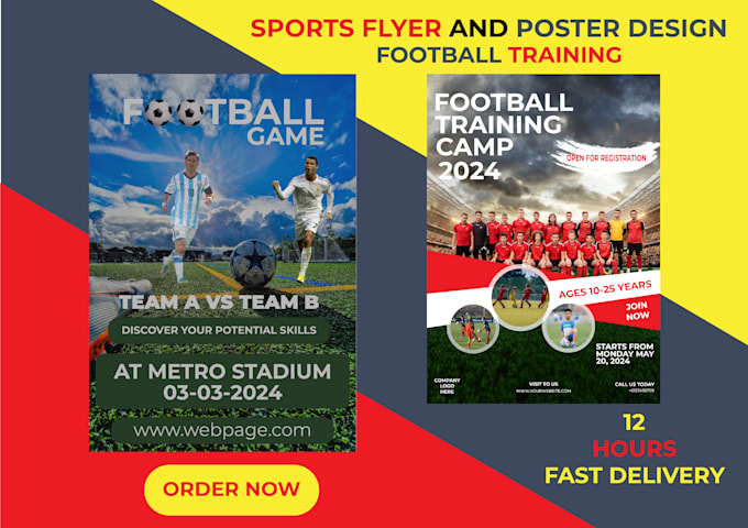 Design football flyer training camp flyer any sports flyer poster ...
