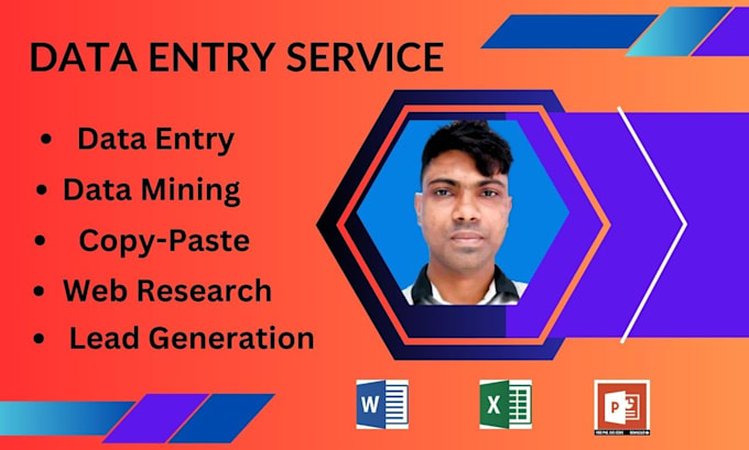 Do data entry, web reaserch, copy paste, pdf to excel,typing by Ashraful5050 | Fiverr