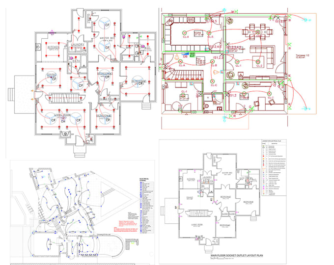 Design lighting, socket outlet plan and drafting any type 2d auto cad ...