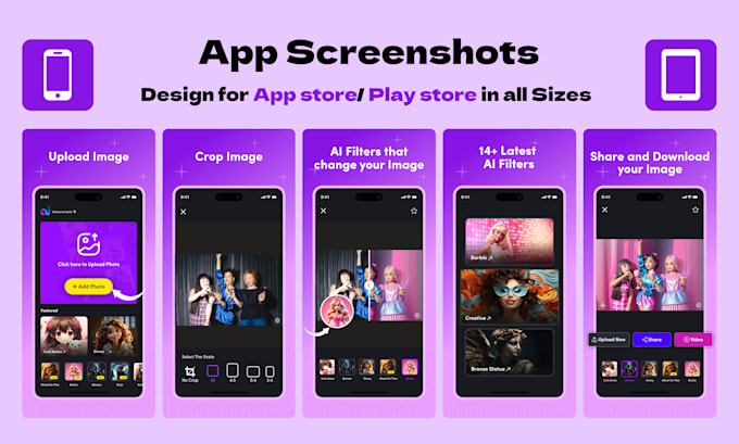 Design modern app screenshots or app store screenshots by B_artist | Fiverr