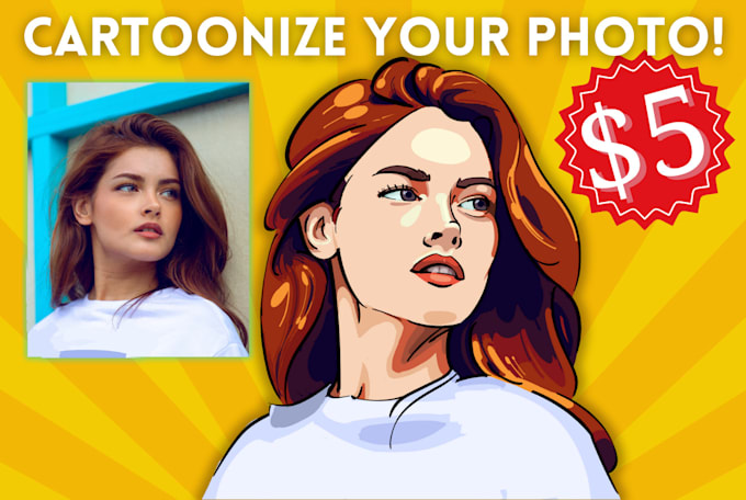 Draw beautiful cartoon of your photo by Mon_free | Fiverr