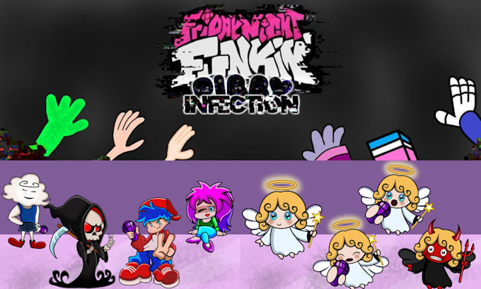 Crear personaje fnf sprite, animación fnf, logotipo mod, fnf sprite