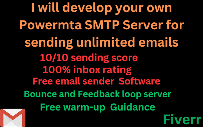 Develop powermta smtp server for sending unlimited emails by yourself by Jawadtrader786 | Fiverr