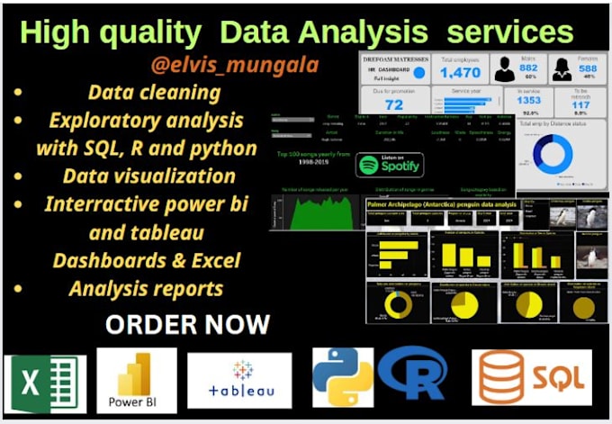 Do data analysis using python, r, sql and create dashboards by Elvis ... Do data analysis using python, r, sql and create dashboards by Elvis ...