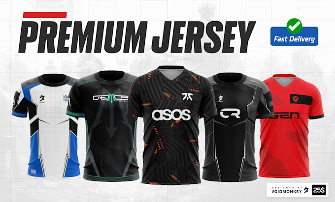 Design sublimation esports, sports, gaming jerseys or merch by ...