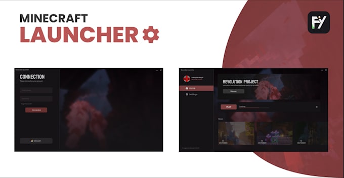 Create a custom minecraft game launcher by Flylonyx | Fiverr