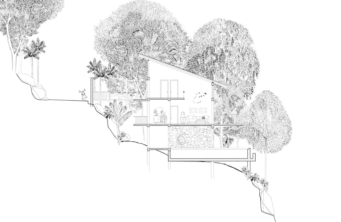 Do pen and ink rendering by Moodsinc | Fiverr