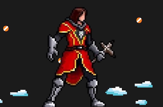 Do 8bit, 16bit pixel art sprite sheet, 2d game character, pixel sprite ...