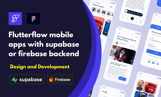 Build professional flutterflow mobile app with supabase or firebase backend by Zskzayn7 | Fiverr