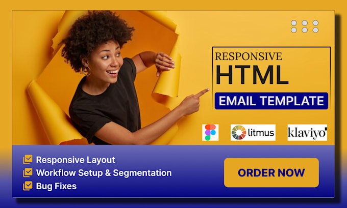 Convert psd, xd, figma to html email template for klaviyo, mailchimp, unbounce by Mina_melon ...