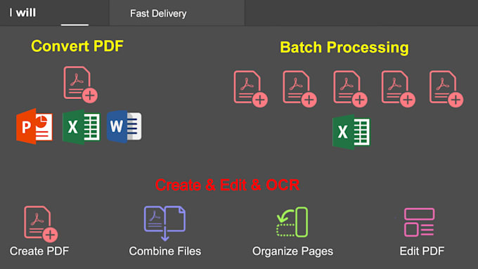 Convert pdf to excel, word, powerpoint, ocr by Andrewbeen | Fiverr