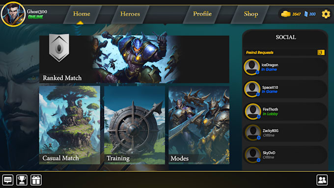 Create your game with custom assets, icons, and ui by Okba_amrate | Fiverr