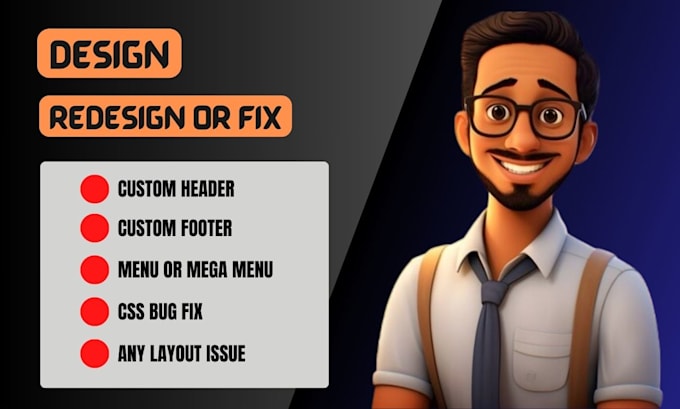 Fix Or Redesign Wordpress Header Footer Mega Menu Or Fix Elementor Issue By Eanshin Fiverr