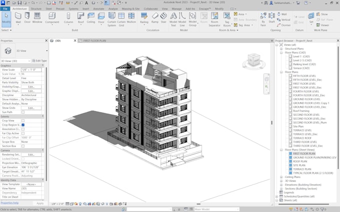 Make detail 3d floor plans in sketchup and revit by Ar_ayaz | Fiverr