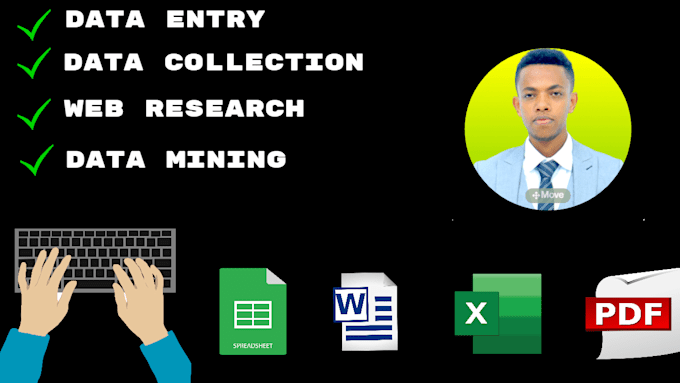 Data entry, web scraping, excel, typing, copy paste work by Hailegeo | Fiverr