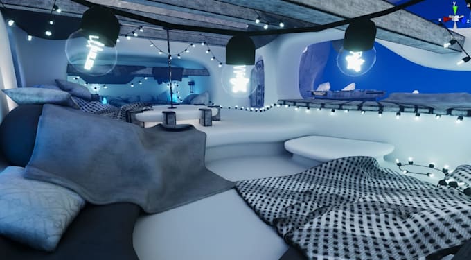 Create a high quality game themed custom vrchat world vrc world by ...