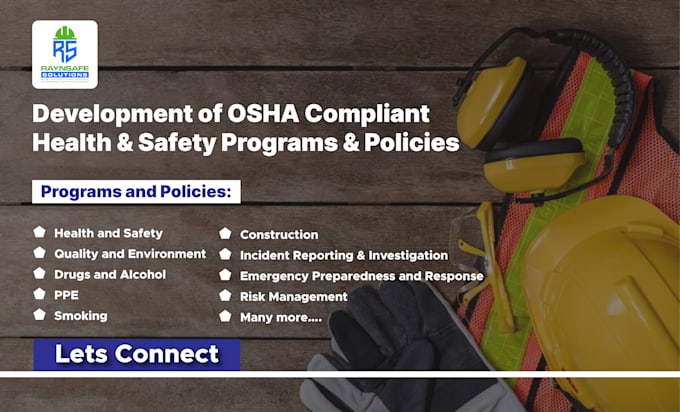 Develop osha compliant health and safety policy and procedure by ...