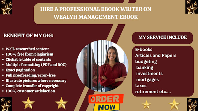 Write ebooks on personal finance and wealth management by Lovethgrace01 | Fiverr