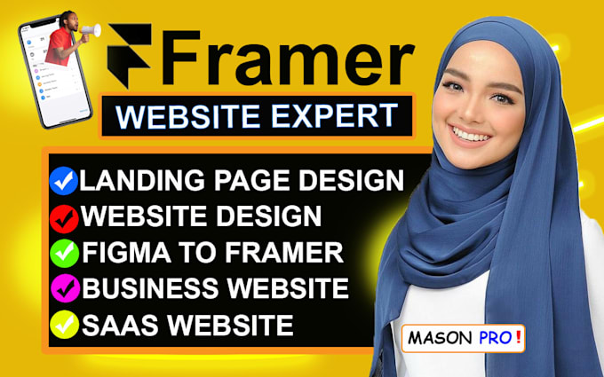 Design framer website, framer landing page, framer animation, figma to ...