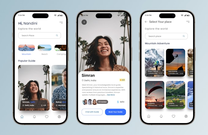 Design premium uxui apps in figma interactive prototype by Vishalulsai | Fiverr