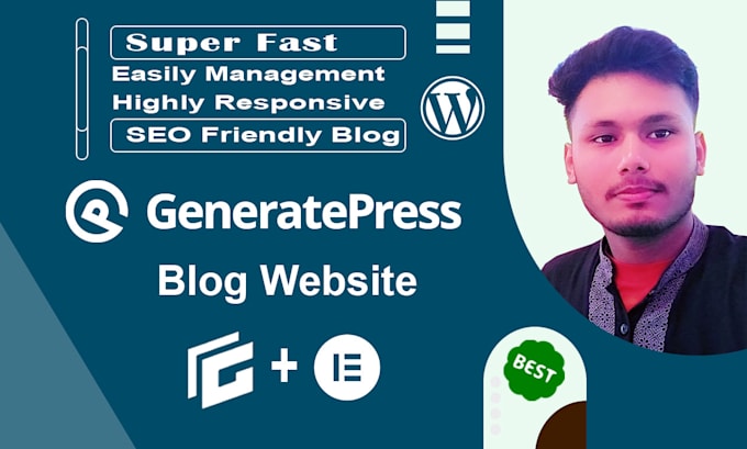 Design fast loading wordpress blog website using generatepress theme by Shamim_gorib | Fiverr