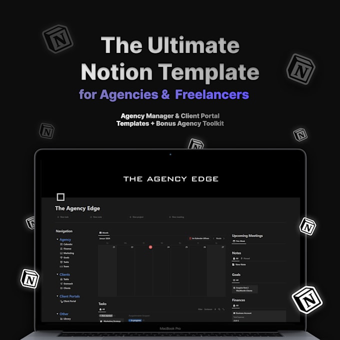 Create your custom notion template by Blckedge | Fiverr