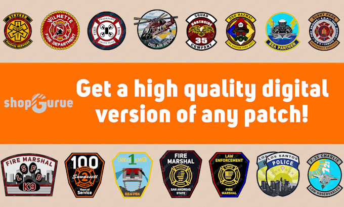 Convert your photo of a patch into a digital patch by Shopgurue | Fiverr
