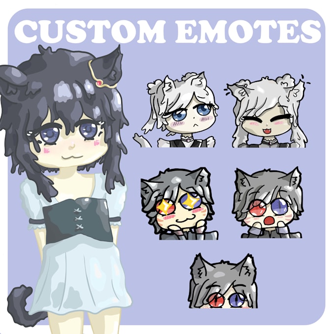 Draw custom emotes for you by Shiiranuidragon | Fiverr