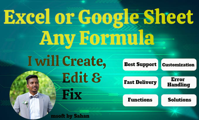 Create, edit and fix any excel or google sheets formula by Msoft_by ...