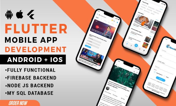 Do flutter mobile app, flutter development, android app , ios app using ... Do flutter mobile app, flutter development, android app , ios app using ...