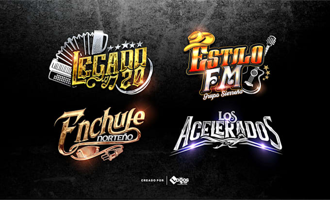 Diseña un logo llamativo para tu grupo musical norteño o banda