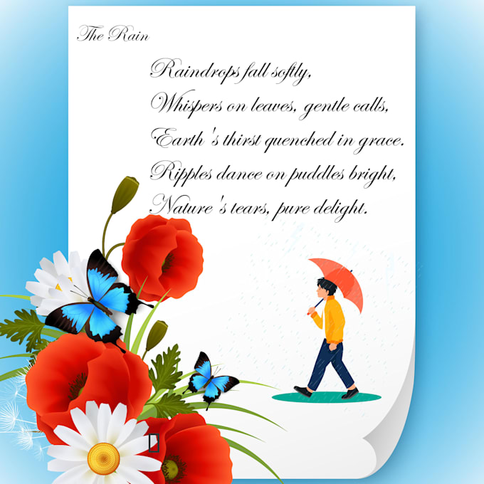 Create cute poem illustration by Nadeem_art1 | Fiverr