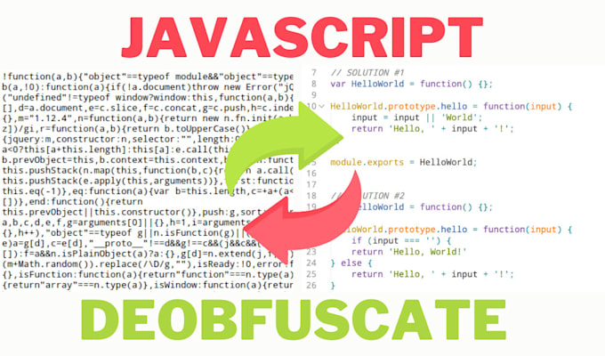 Encode, deobfuscate, and decode javascript code by Maroine619 | Fiverr