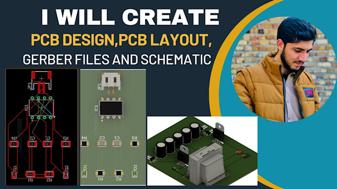 Create pcb design, pcb layout ,schematic for you in any file by Ibrahimkhan_01 | Fiverr