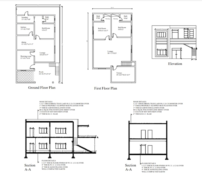 Do autocad drafting for autocad 2d floor plans and pdf to dwg by Ahmadsaleem75 | Fiverr