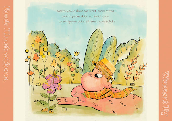 Create whimsical and funny book illustrations by Vincentphilipuy | Fiverr
