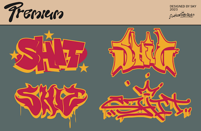 Create custom logo type font edgy graffiti by Seiasekata | Fiverr