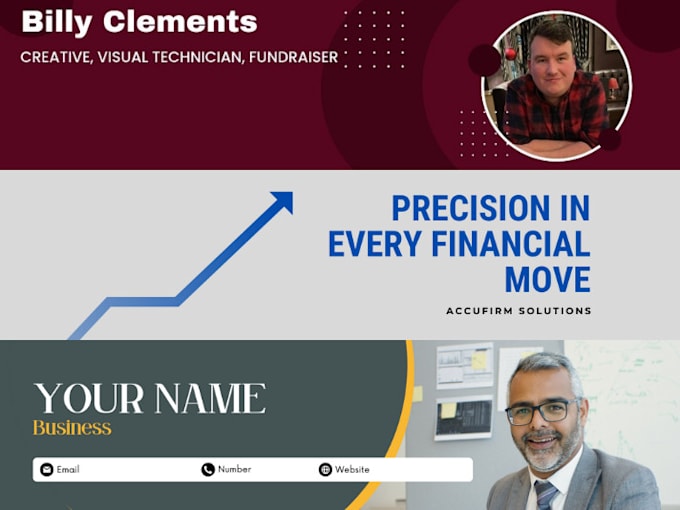 Create your business a custom linkedin header for multiple employees by ...