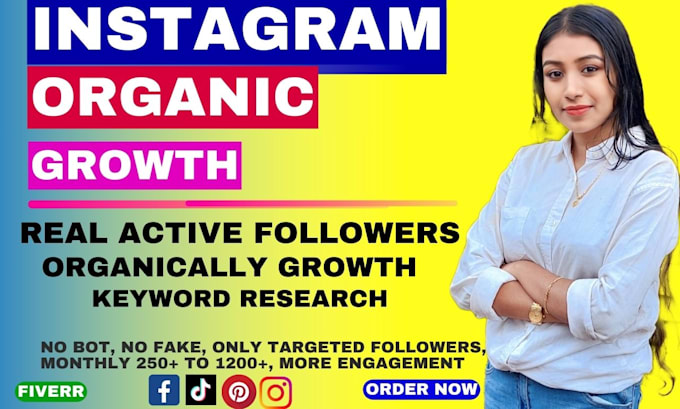 Do your instagram account fast organic growth and manual marketing by Afia_jahin2 | Fiverr