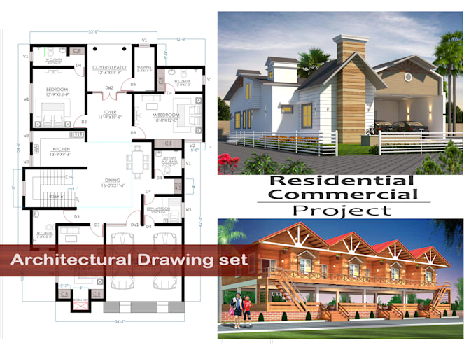 Design the architecture with interior, exterior space planning for your ...